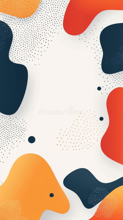 A Modern Design Illustration Composed of Abstract Shapes and Organic ...