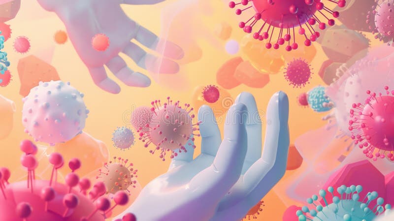 Modern Design Image Representing Immune System Concept and Human Health Care Stock Image - Image ...