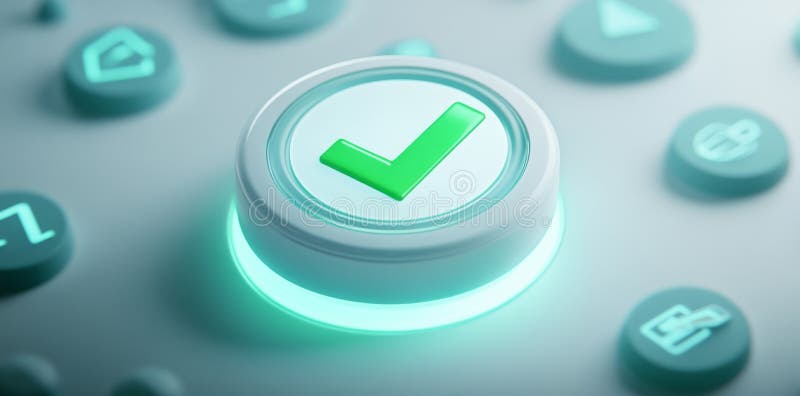 Modern Design Incorporating a Digital Interface with a Glowing Green ...