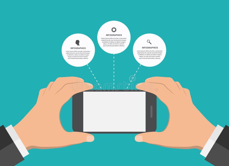 Modern Design Infographic with Mobile Phone. Stock Vector ...