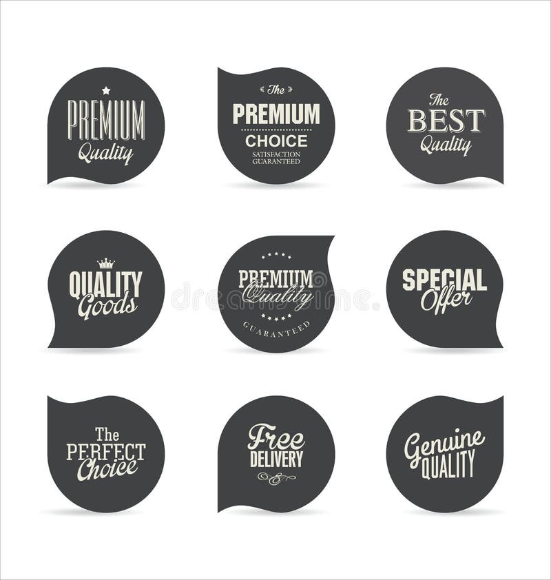 Modern Design Labels Collection Stock Illustration - Illustration of ...