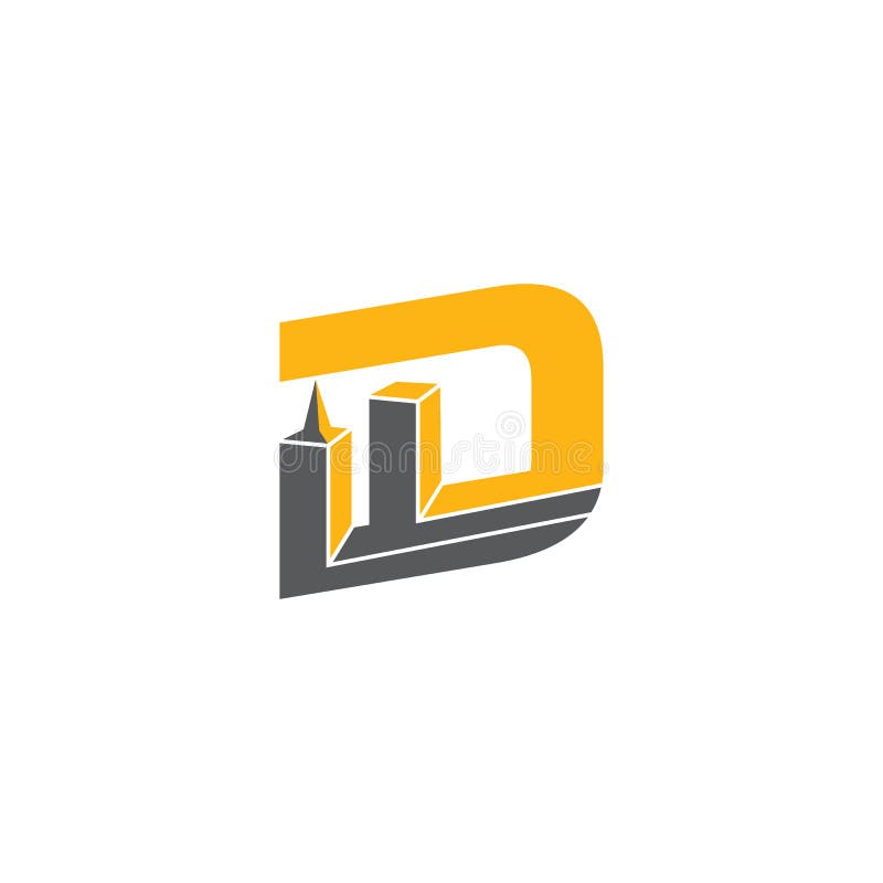 Modern Design Letter D Symbol for Element Design Stock Vector ...