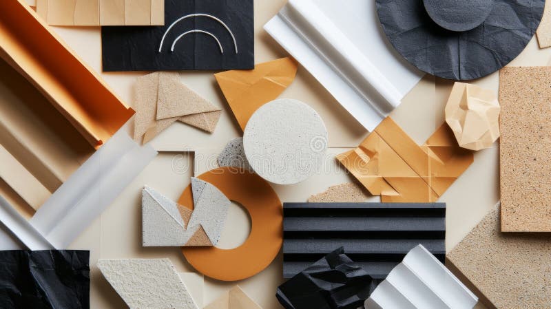 Modern Design Materials and Shapes Stock Image - Image of artistic ...