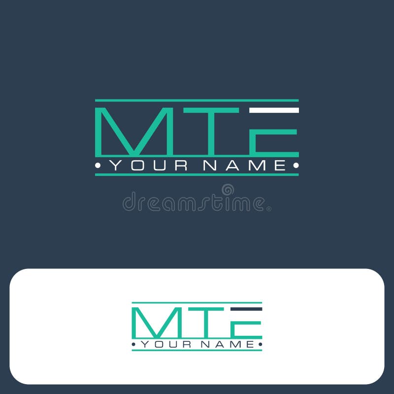 Signature Design MTE Letter Logo Concept Design Stock Vector ...