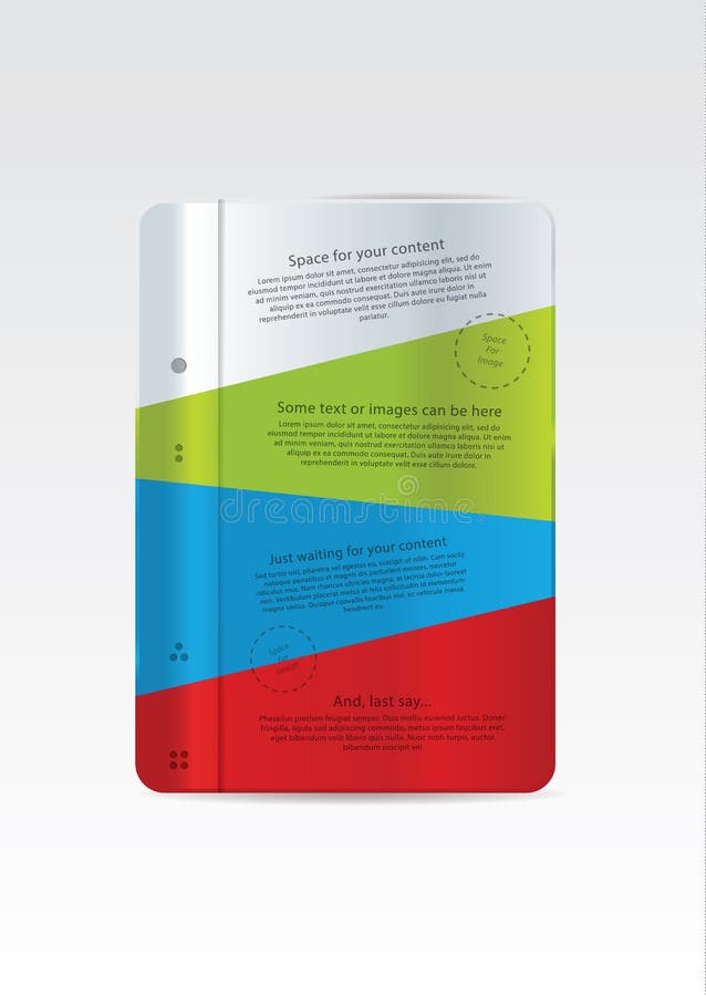 Modern Design Notepad with Space for Your Content. Four Choices, Steps ...