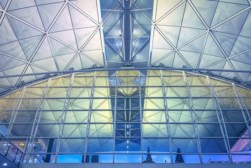 Modern Design Office Interior Building with Window Glasses Stock Image ...