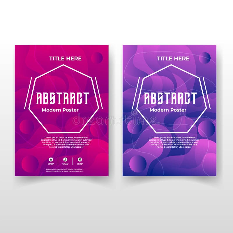 Modern Design Poster with Gradient Liquid Abstract Vector. Stock Vector ...