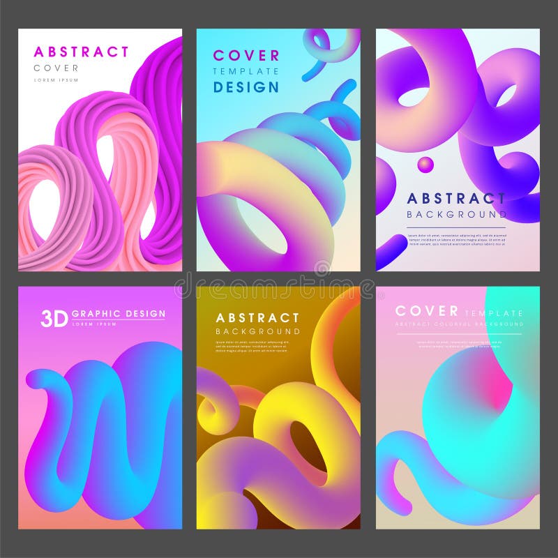 Modern Design Posters. Abstract Colored Shapes Templates for Cover ...