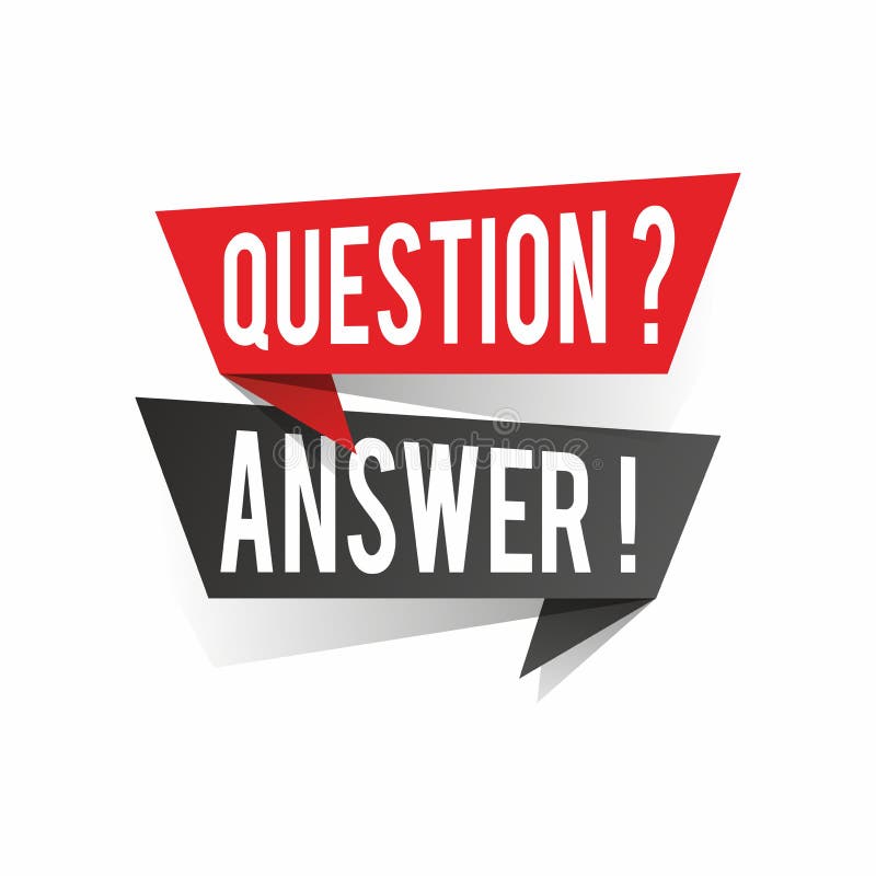 Modern Design Question Answer Text on Speech Bubbles Concept Stock ...