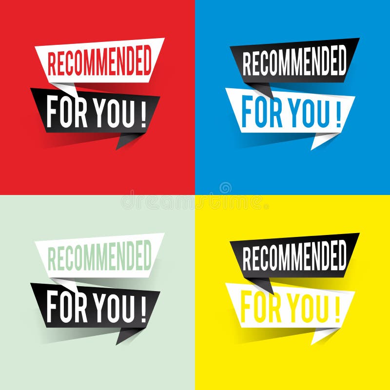 Modern Design Recommended for You Text on Speech Bubbles Concept Stock ...