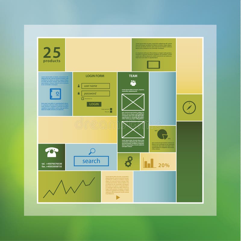 Modern Design Rectangle Template with Space for Your Content. Stock ...