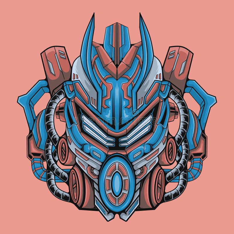 Modern Design Robot Warrior Illustration Stock Vector - Illustration of ...