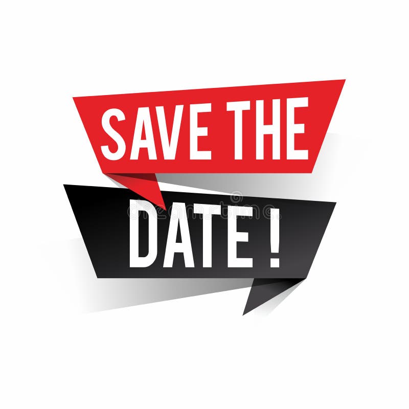 Modern Design Save the Date Text on Speech Bubbles Concept Stock Vector ...