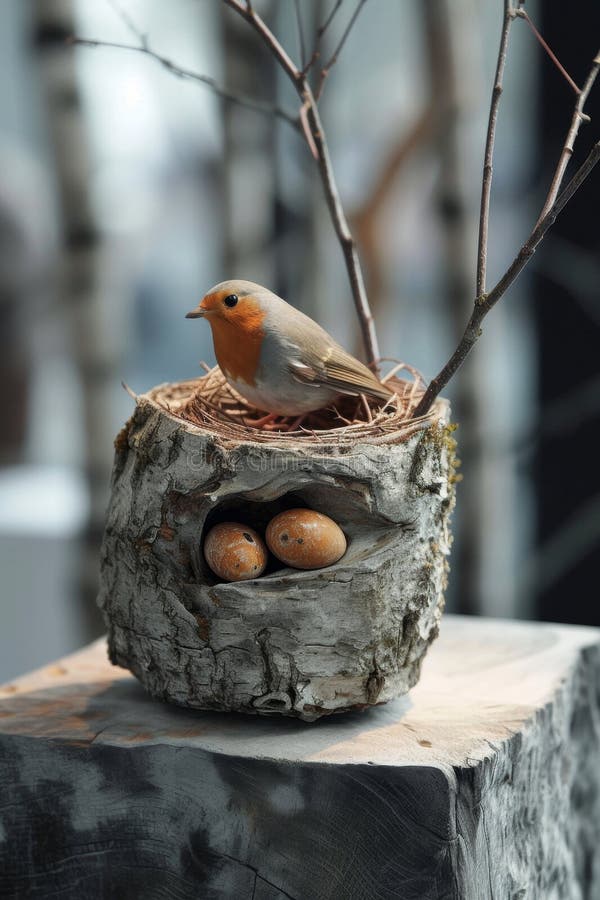 Modern Design Sculpture in the Home Interior in the Form of a Bird S ...