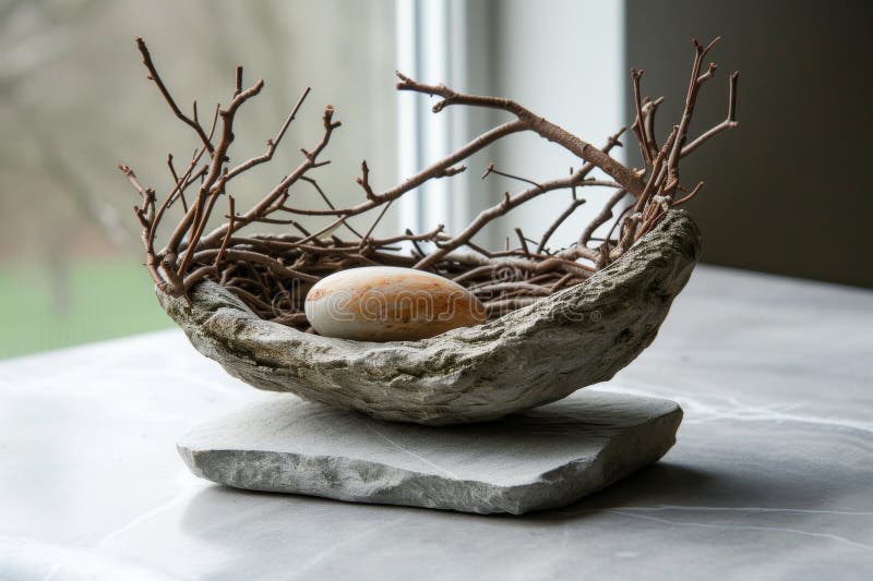 Modern Design Sculpture in the Home Interior in the Form of a Bird S ...