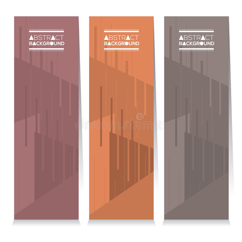 Modern Design Set of Three Abstract Vertical Banners Stock Vector ...