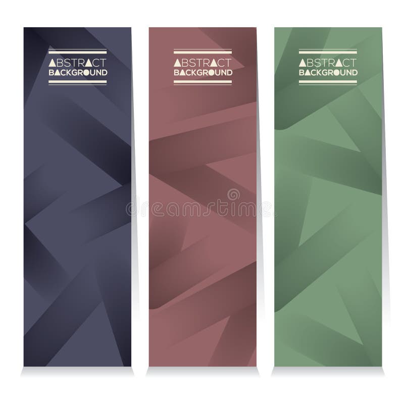 Modern Design Set of Three Abstract Vertical Banners Stock Vector ...