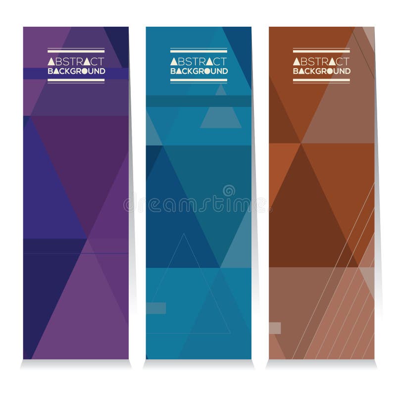 Modern Design Set of Three Abstract Vertical Banners Stock Vector ...