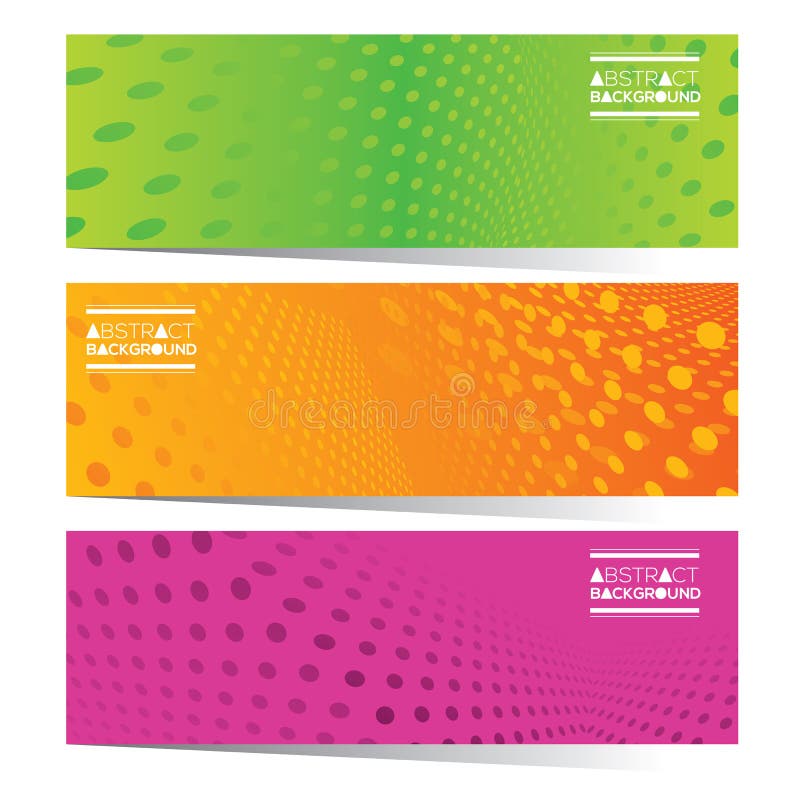 Modern Design Set of Three Colorful Graphic Horizontal Banners Stock ...