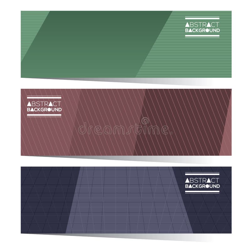 Modern Design Set of Three Colorful Graphic Horizontal Banners Stock ...