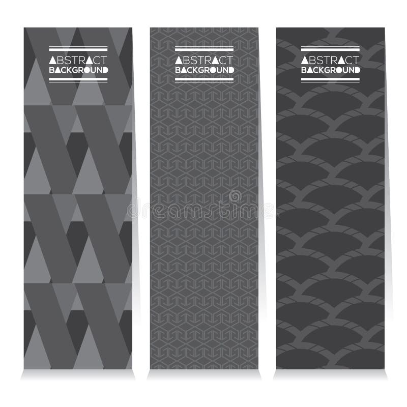 Modern Design Set of Three Graphic Vertical Banners Stock Vector ...
