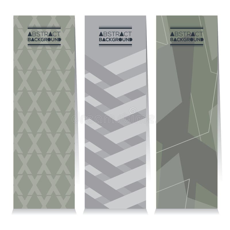 Modern Design Set of Three Graphic Vertical Banners Stock Vector ...