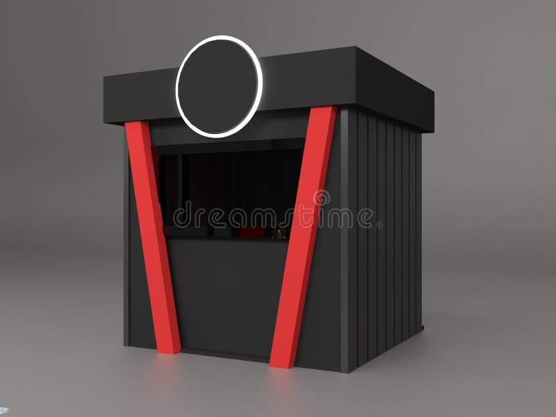 Modern Design Store Booth 3d Rendering Stock Illustration ...