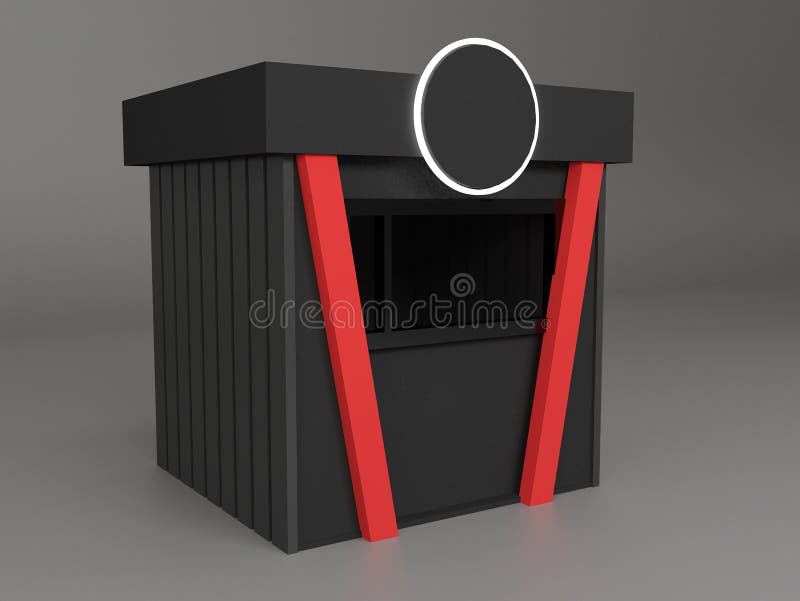 Modern Design Store Booth 3d Rendering Stock Illustration ...