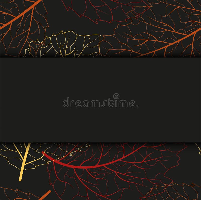 Modern Design Template with Red Autumn Leaves. Autumn Leaves for ...