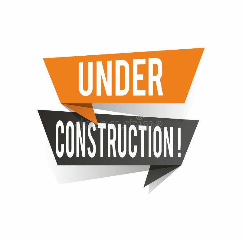 Modern Design Under Construction Text on Speech Bubbles Concept Stock ...