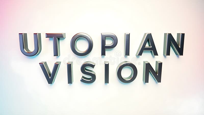 Modern Design of Utopian Vision on a Soft Background Stock Illustration - Illustration of ...