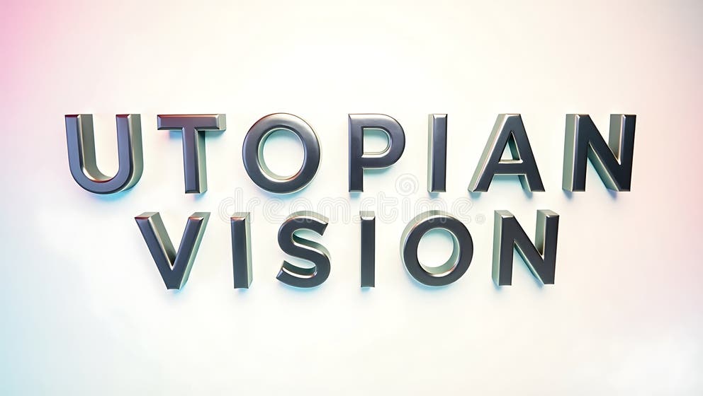 Modern Design of Utopian Vision on a Soft Background Stock Illustration - Illustration of ...
