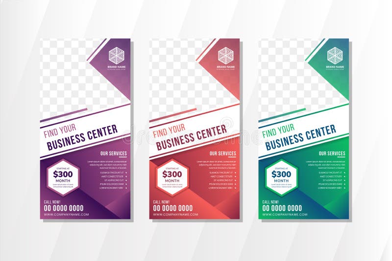 Modern Design Vector Roll Up Banner Template. Stock Vector ...