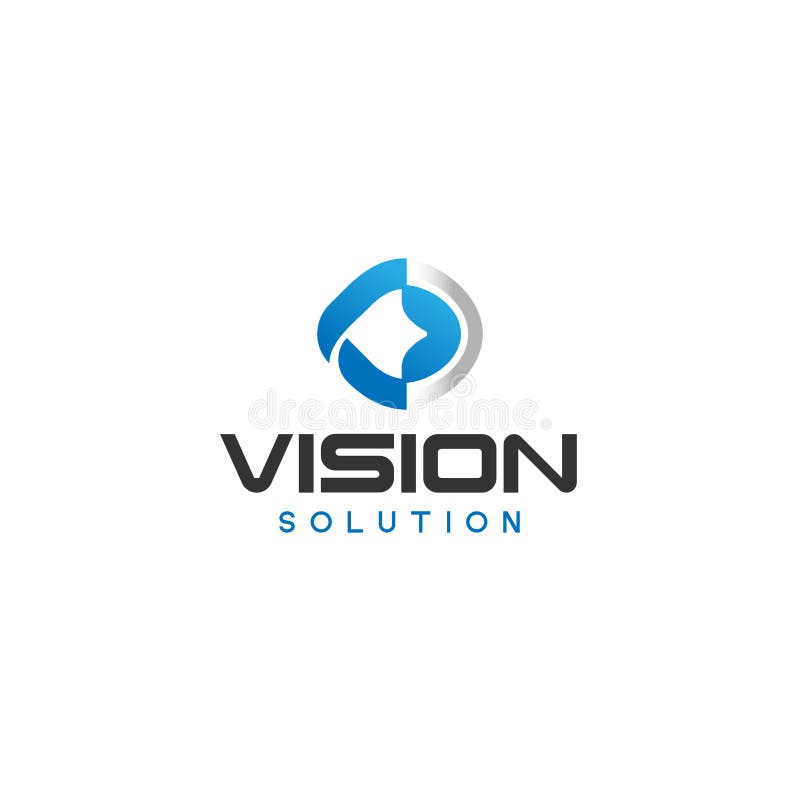 Modern Design VISION SOLUTION Era Logo Design Stock Vector ...