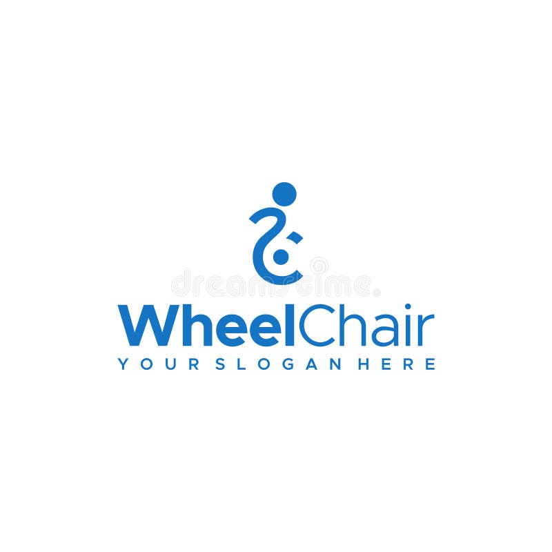 Modern Design WHEEL CHAIR Disable Logo Design Stock Vector ...