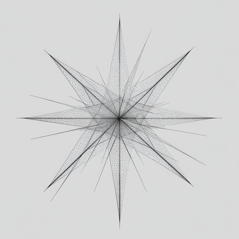 The Modern Design of a White Abstract Star Shaped Like a Polygon is ...