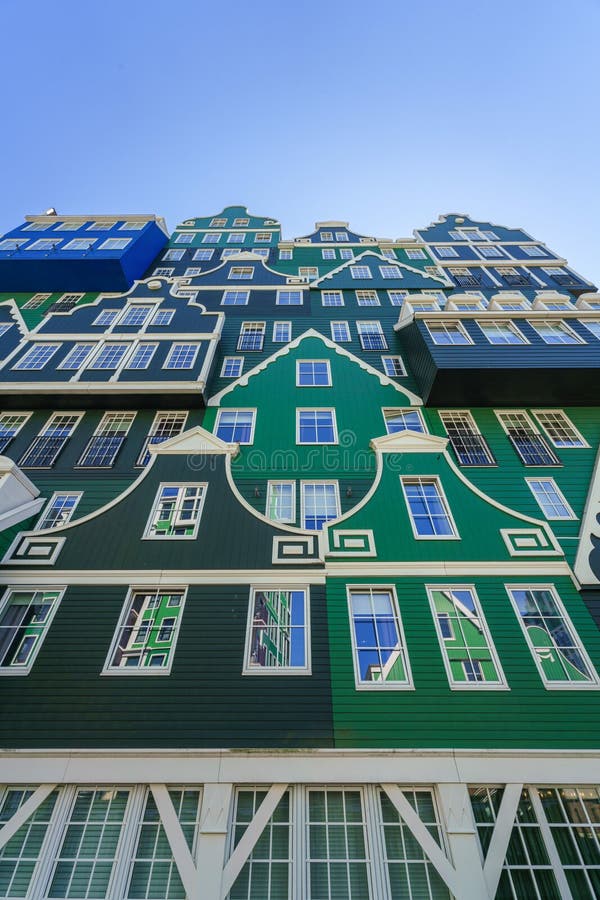 Modern Designed Block Buildings with Colorful Wall in Zaandam ...