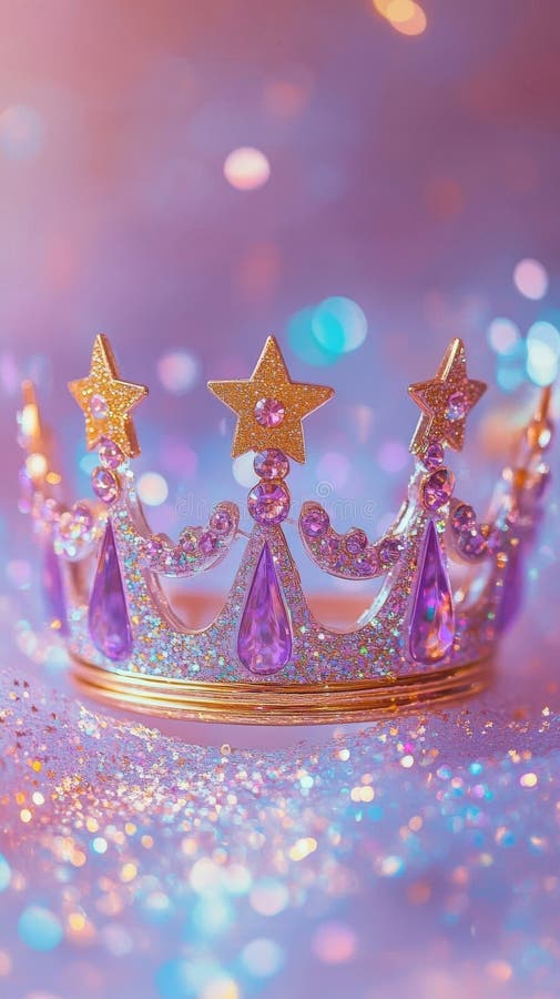 The Modern-designed Crown Boasts a Vibrant Purple and Gold Sequin ...