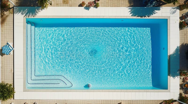 Modern Designed Swimming Pool, Blue Water in the Pool Stock ...