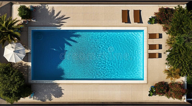Modern Designed Swimming Pool, Blue Water in the Pool Stock ...