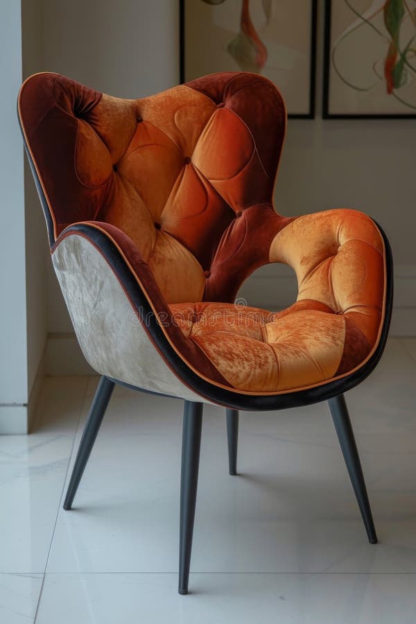 A Modern Designer Armchair in the Interior Stock Photo - Image of ...