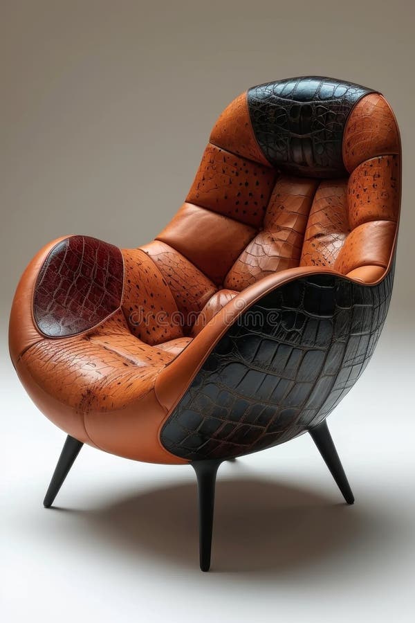 Modern Designer Armchair on a White Background Stock Photo - Image of ...