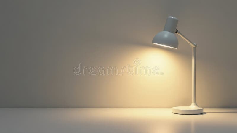Modern Desk Lamp Illuminating a Clean Workspace with Soft Light ...