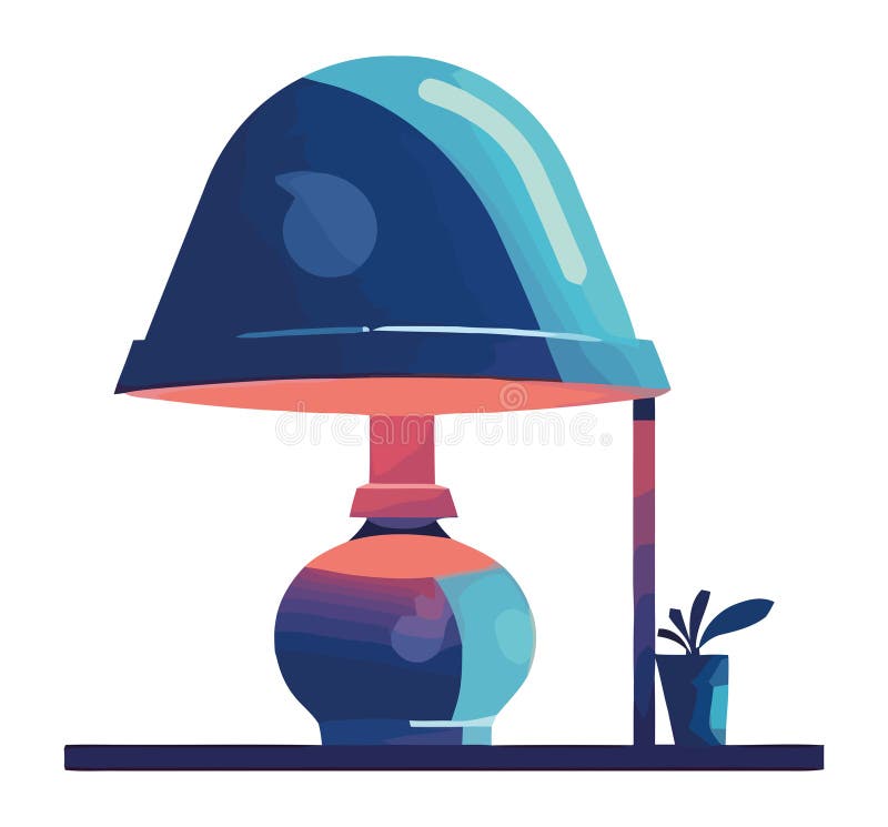 Modern desk lamp stock vector. Illustration of winter - 276006984