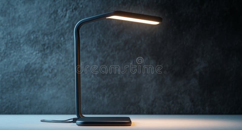 Modern Desk Lamp with Sleek Design Illuminating a Workspace in a ...