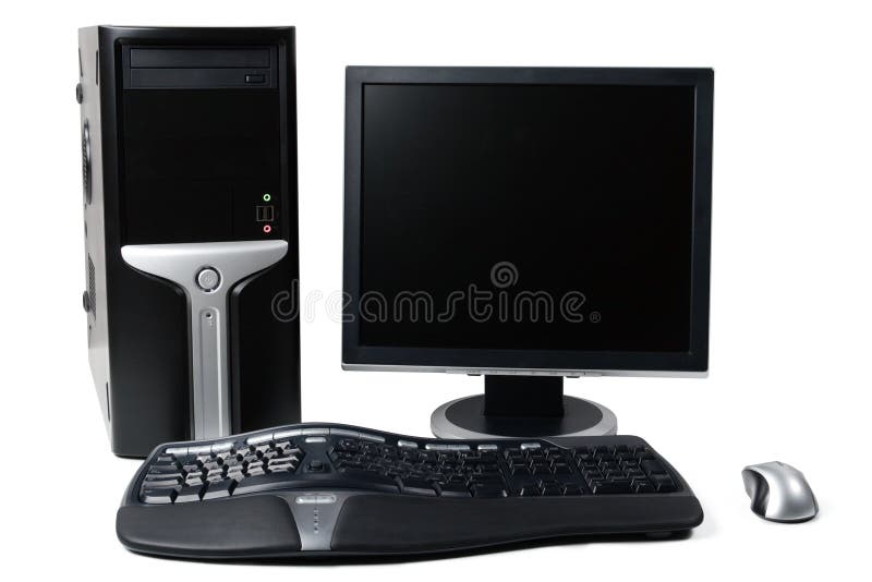 Modern desktop computer stock photo. Image of floppy, screen - 8018918