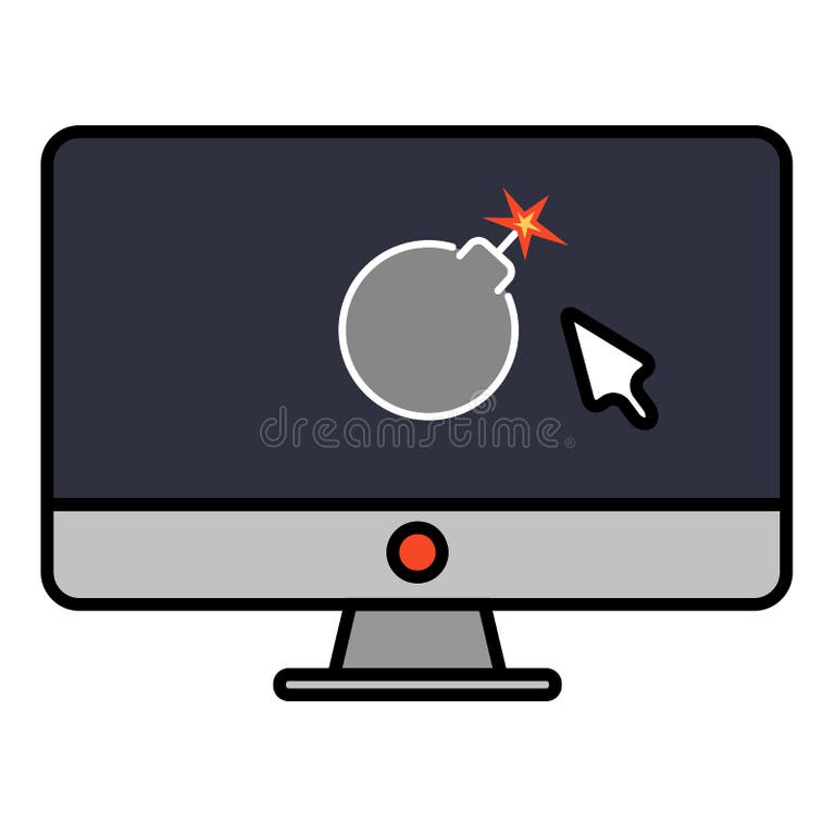 Modern desktop computer stock vector. Illustration of linear - 140929099
