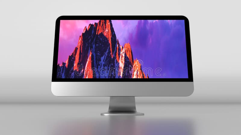 Modern Desktop Computer Compact Design Stock Illustration ...