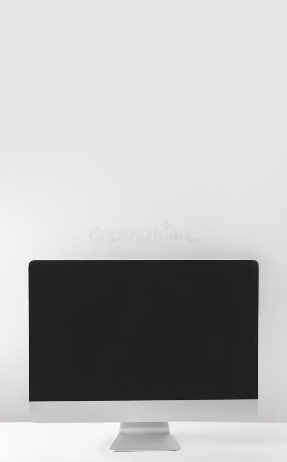 Modern Desktop Computer Display Stock Photo - Image of screen, gadget ...