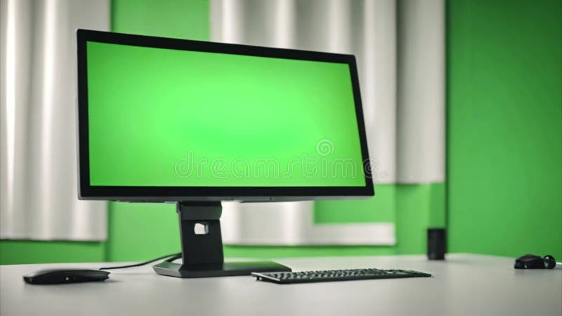 Green Screen Desktop Computer Stock Footage - Video of application ...